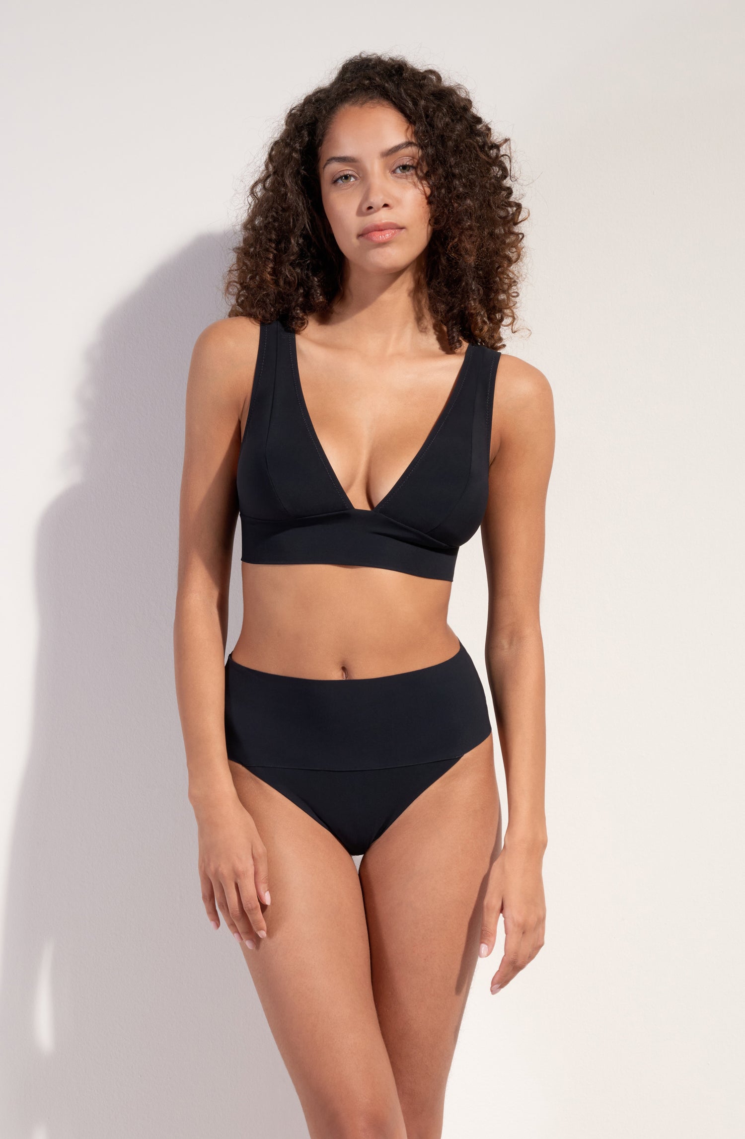 angie bas de maillot de bain taille haute noir - Pain de Sucre